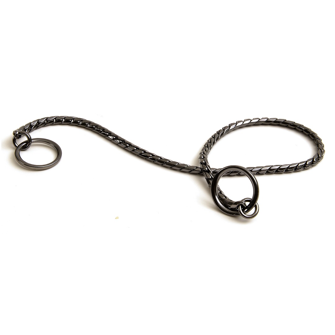 Jokke Snake antracit 3,5 mm utställnings halsband - Green Trail Oy webbutik